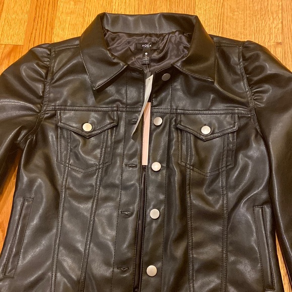 Aqua | Jackets & Coats | Nwt Aqua Vegan Leather Jacket | Poshmark